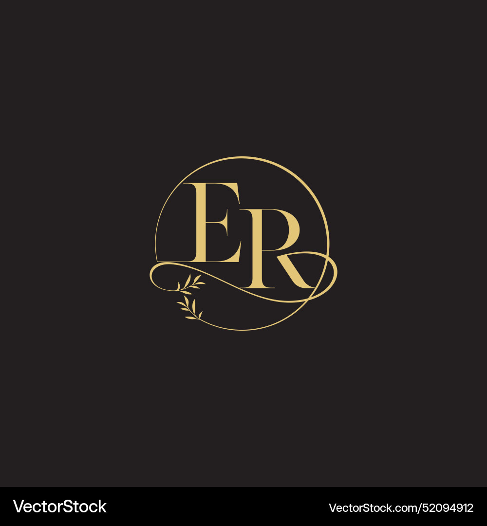 Luxury concept er circle and organic style Vector Image