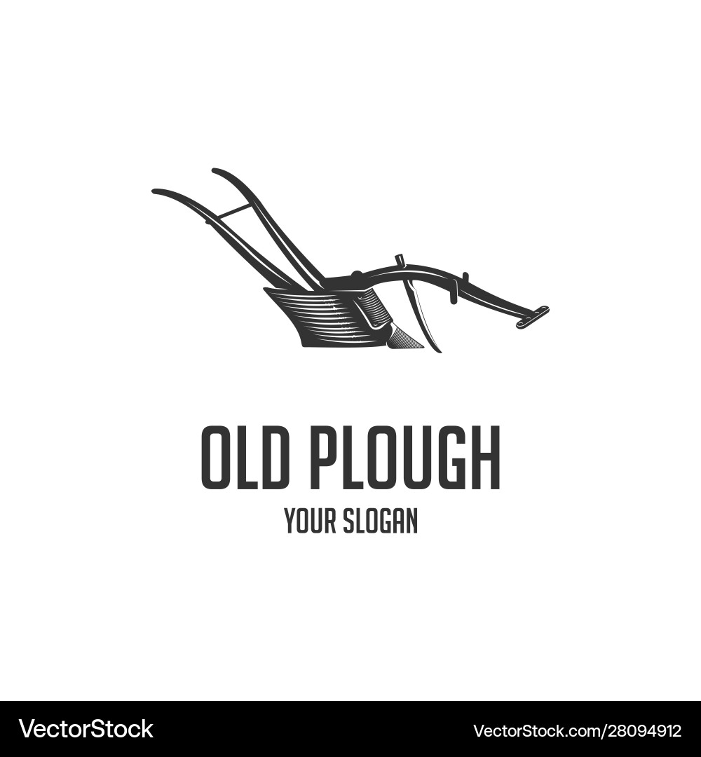 Old plough Royalty Free Vector Image - VectorStock