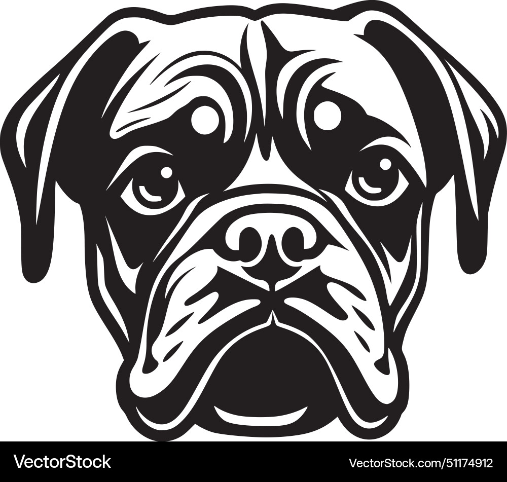 Pug - minimalist and flat logo Royalty Free Vector Image
