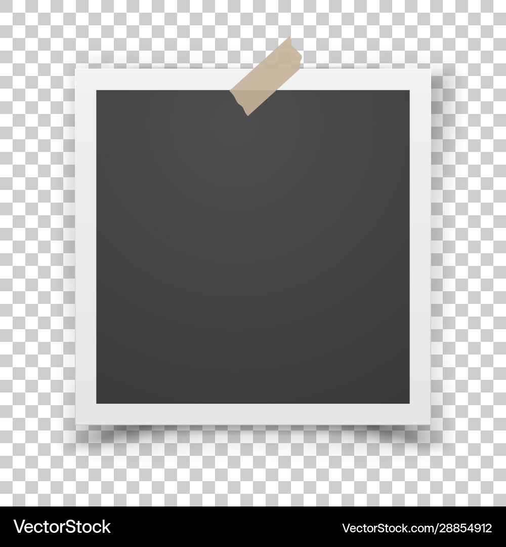 Realistic template with paper photo frame Vector Image