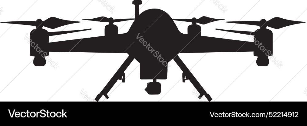Warrior sentinel black combat drone emblem Vector Image