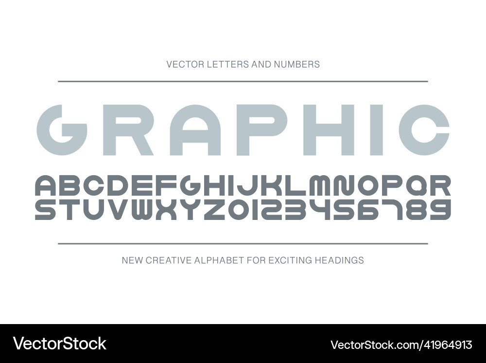 Bold stylish font english alphabet Royalty Free Vector Image