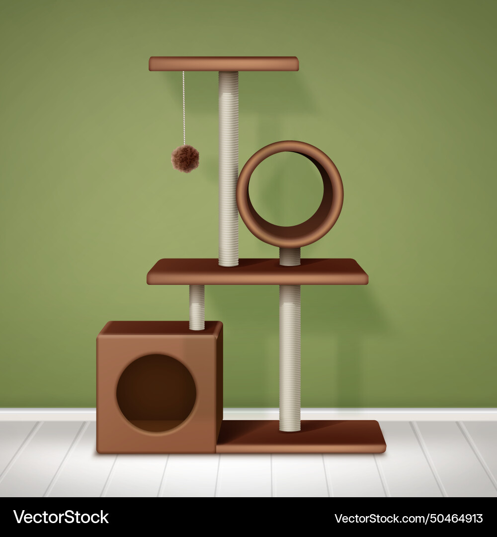 Cat tree Royalty Free Vector Image - VectorStock