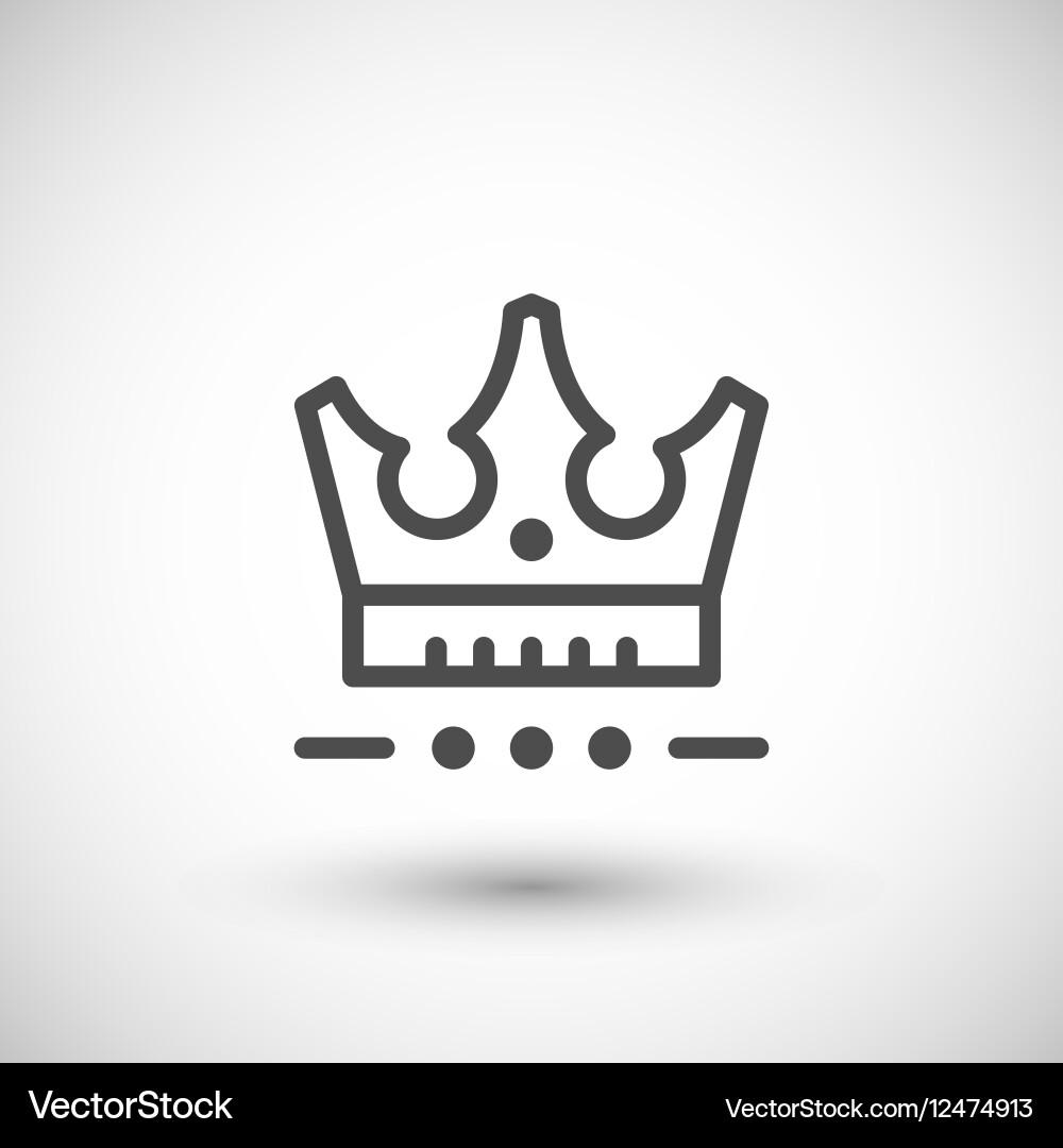 Crown line icon Royalty Free Vector Image - VectorStock