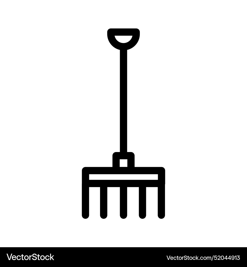 Garden fork icon design in filled and outlined Vector Image