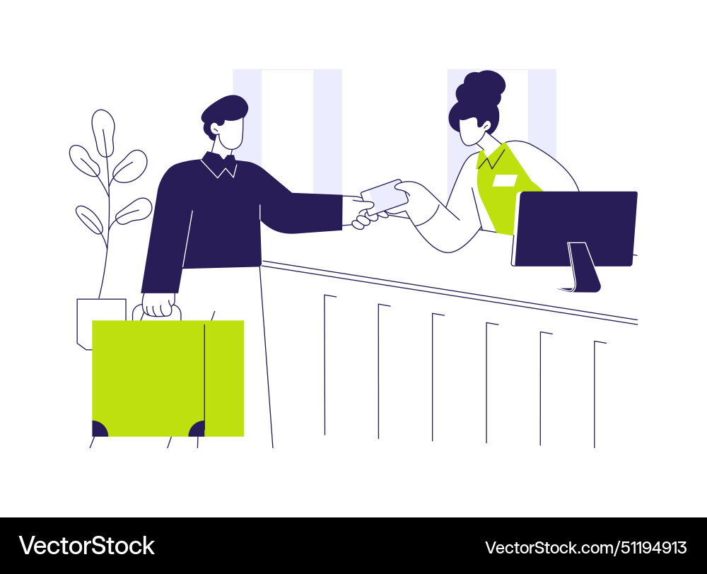 Hotel accommodation abstract concept Royalty Free Vector