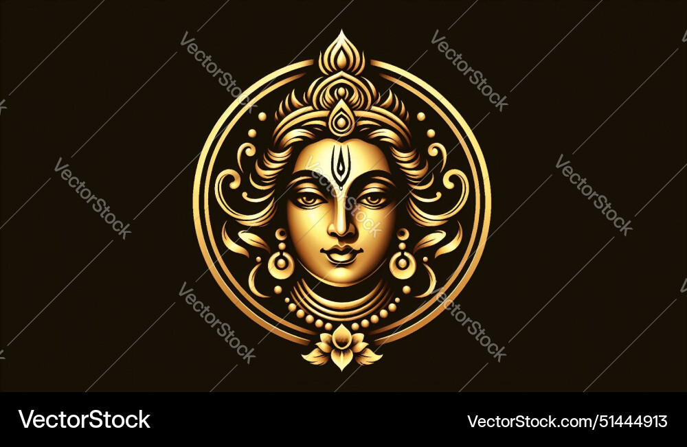 Lord krishna logo Royalty Free Vector Image - VectorStock