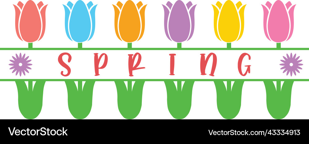 Spring in tulip Royalty Free Vector Image - VectorStock