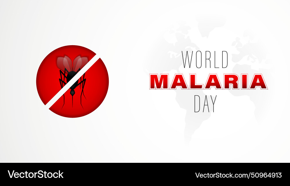 World malaria day poster Royalty Free Vector Image