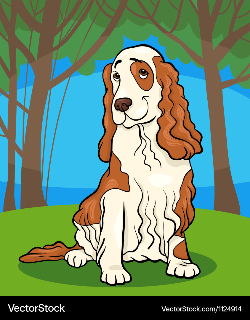 Cocker spaniel dog cartoon Royalty Free Vector Image