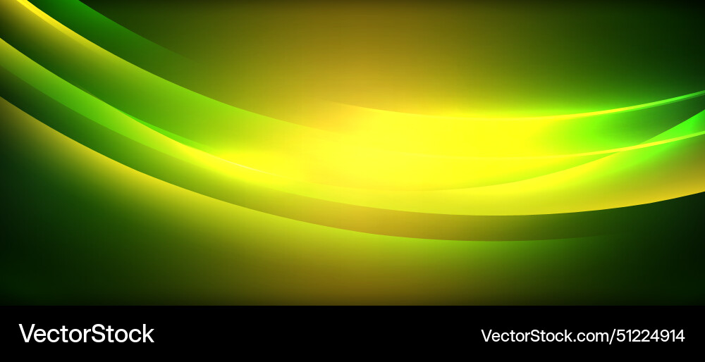 Green and yellow wave on dark background resembles