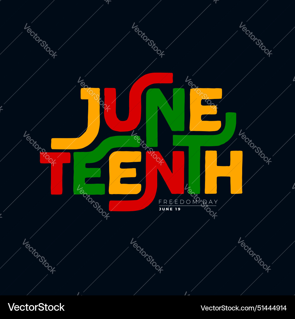 Juneteenth freedom day design african american Vector Image