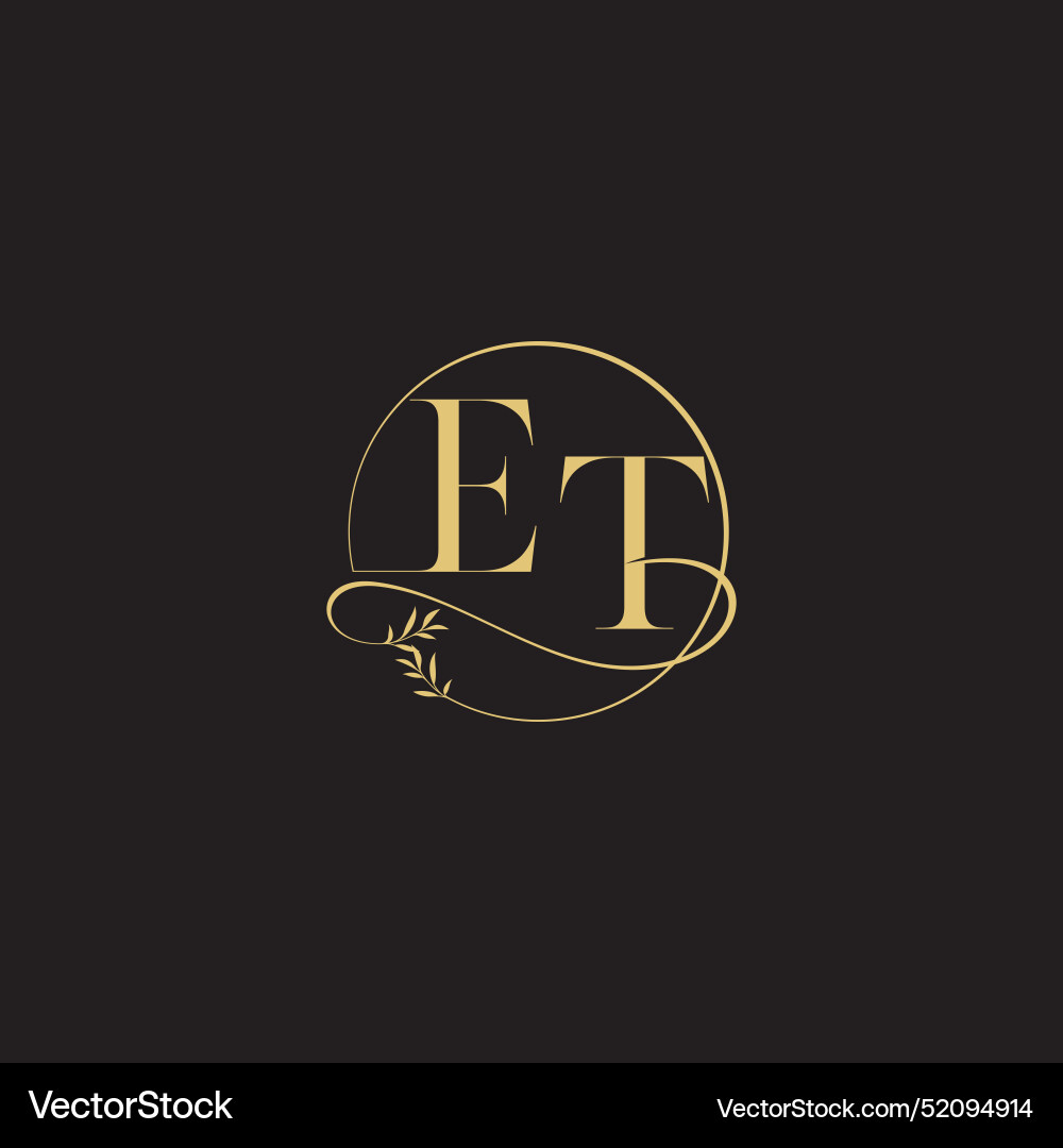 Luxury concept et circle and organic style Vector Image