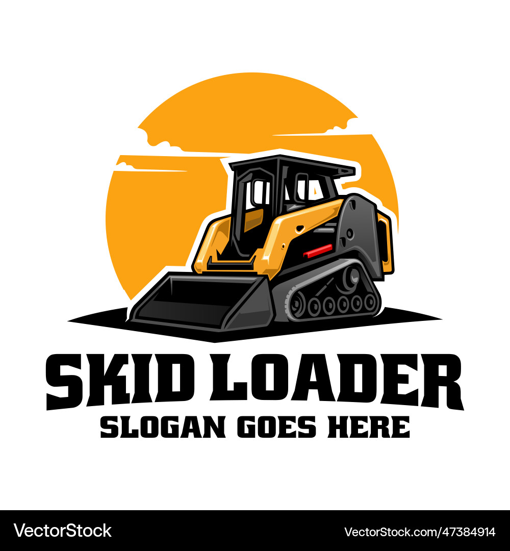 Skid Steer Loader Equipment Royalty Free Vector Image
