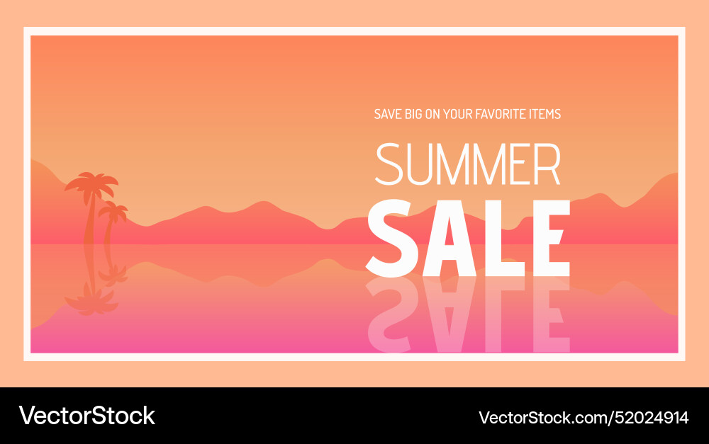 Summer sunset landscape Royalty Free Vector Image