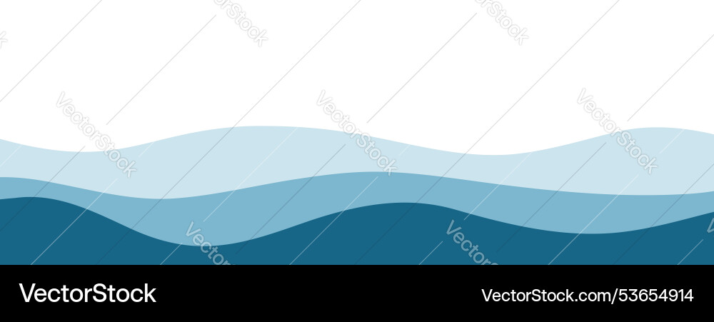 Water waves blue flow background image simple Vector Image