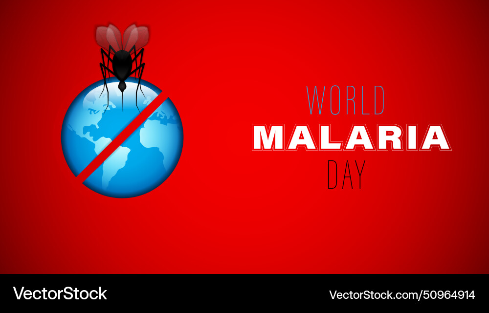 World malaria day poster Royalty Free Vector Image