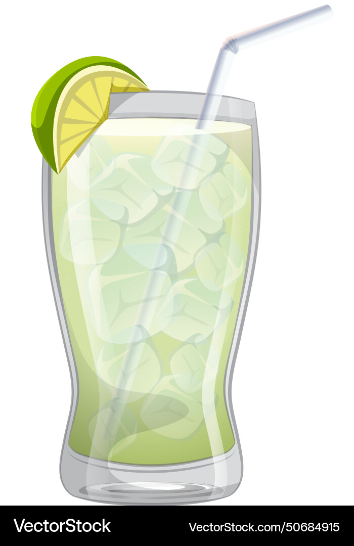 A cold lime beverage Royalty Free Vector Image