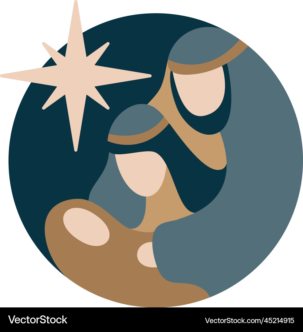 Color christmas christian religious Royalty Free Vector