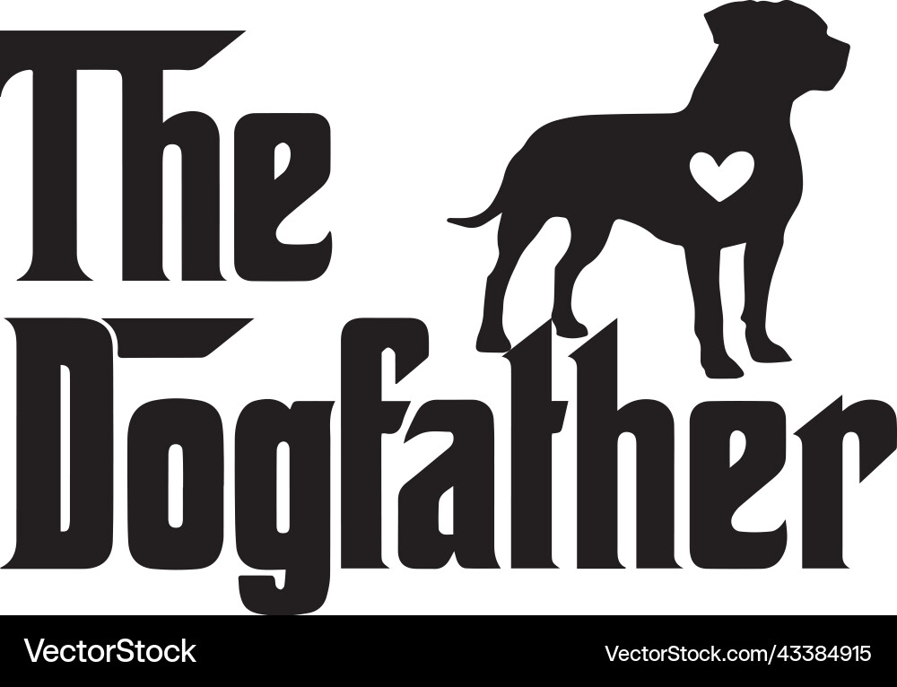 Dogfather pitbull 3 Royalty Free Vector Image - VectorStock