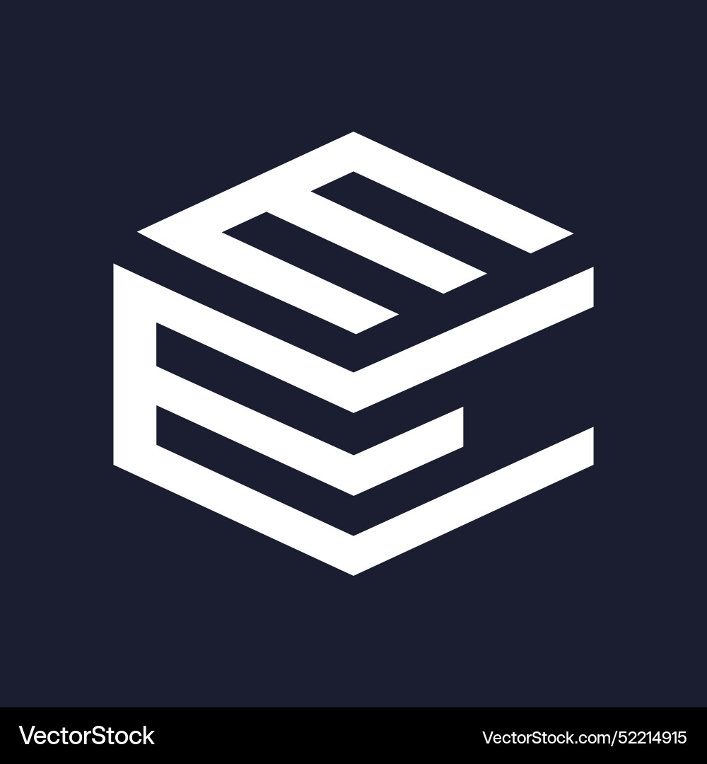 Ee logo design template Royalty Free Vector Image