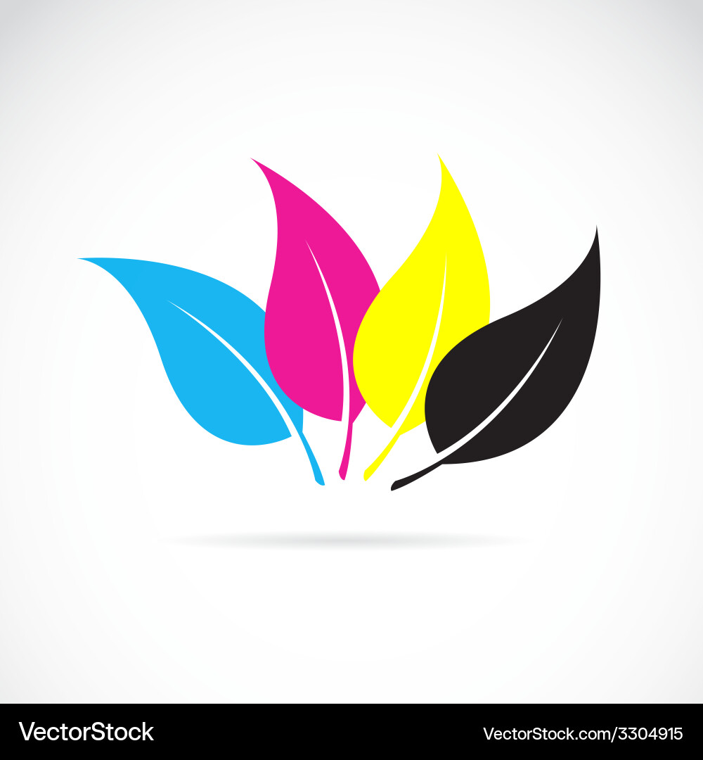 Leaves cmyk Royalty Free Vector Image - VectorStock