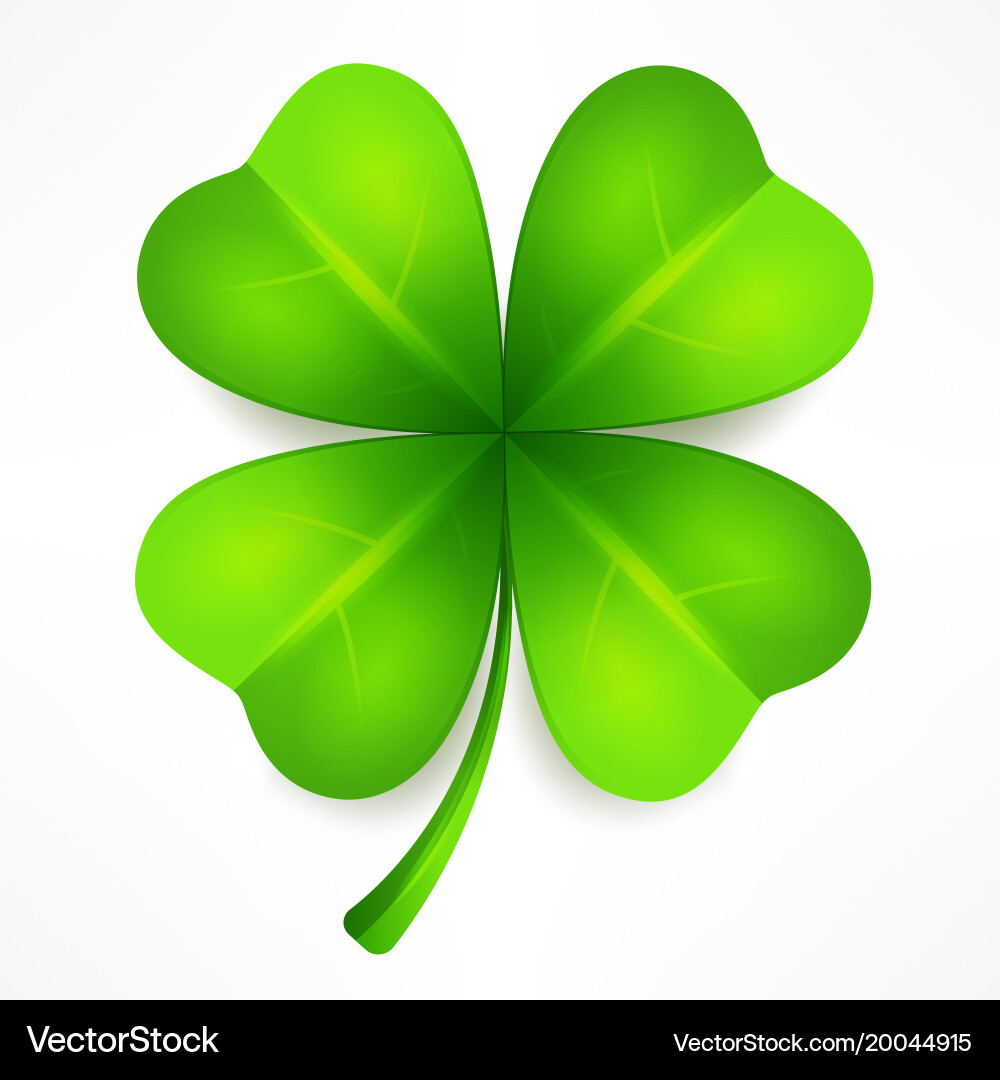 Lucky clover leaf Royalty Free Vector Image - VectorStock
