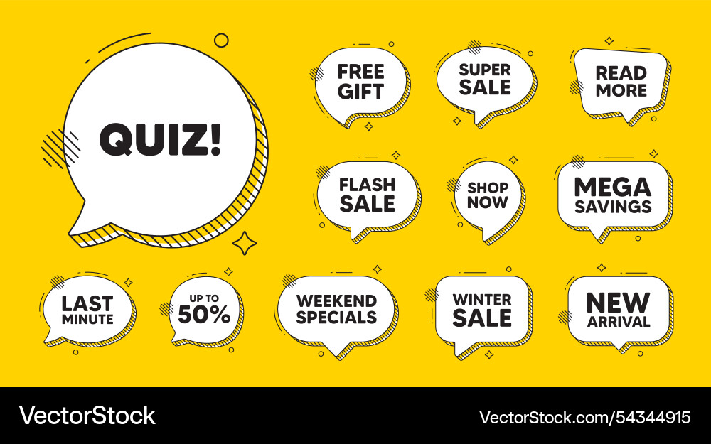 Quiz symbol answer question sign offer speech Vector Image