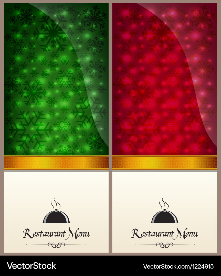 Red and green food menu Royalty Free Vector Image