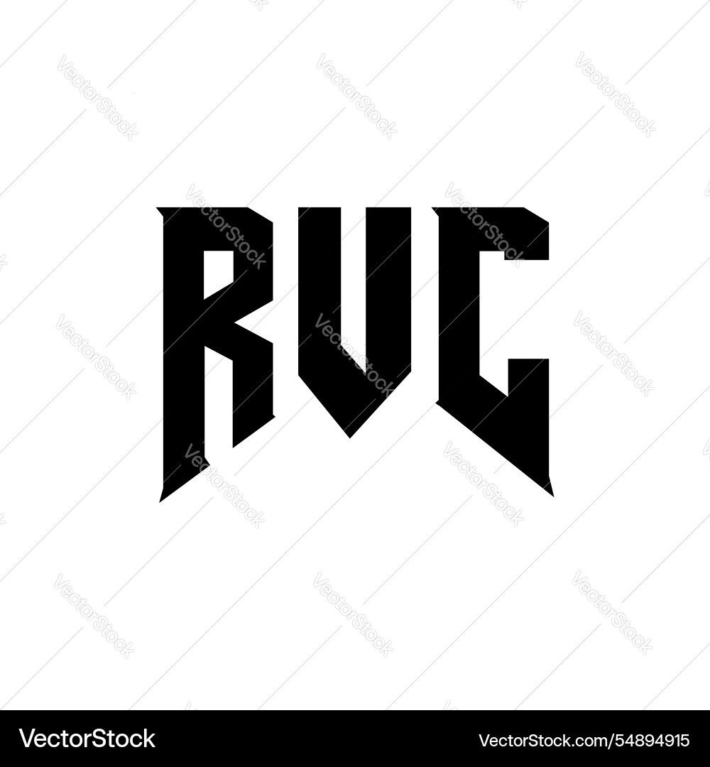 Rvc letter logo design for technology company Vector Image