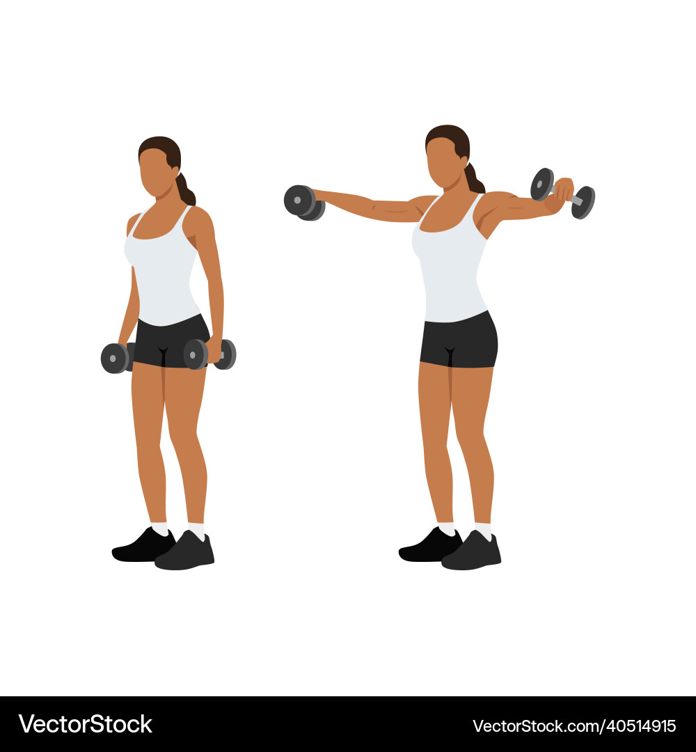 Dumbbell Side Raise Vector Images (66)