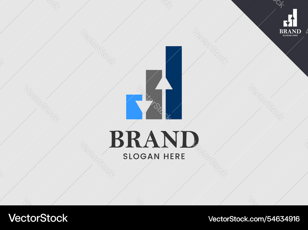 Chart logo perfect for business related Royalty Free Vector