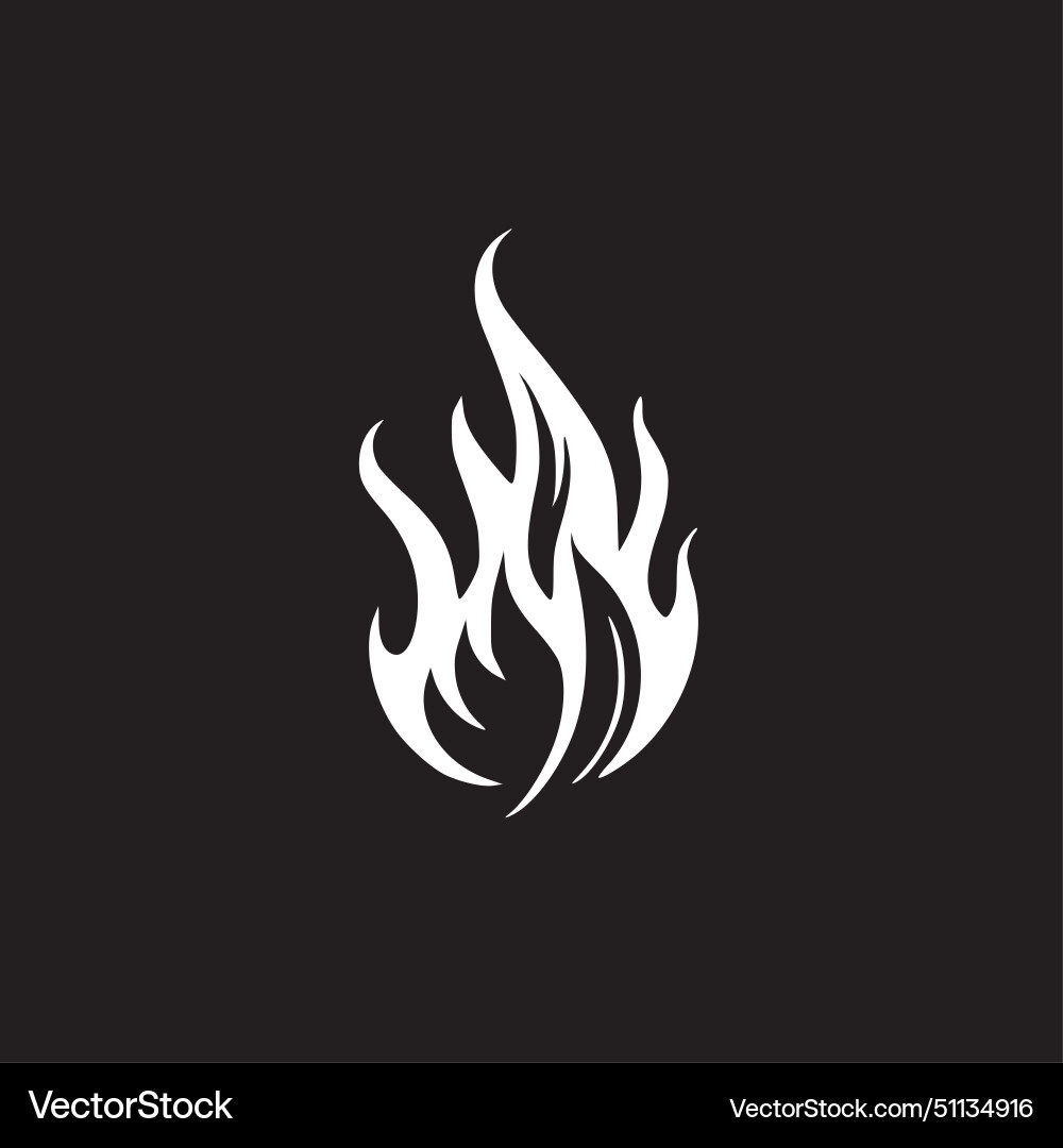 Fire - minimalist and simple silhouette Royalty Free Vector