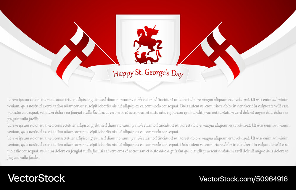 Happy st george day backgroundengland national Vector Image