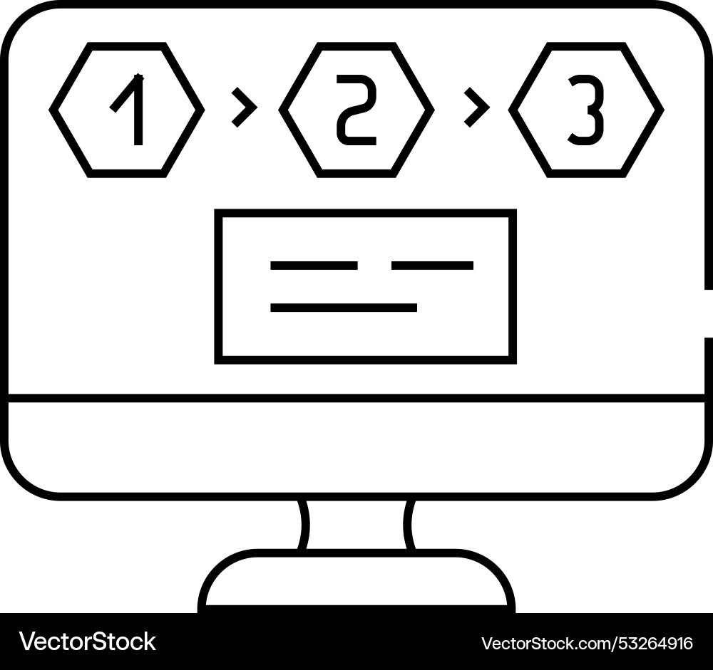 Progressive disclosure line icon Royalty Free Vector Image