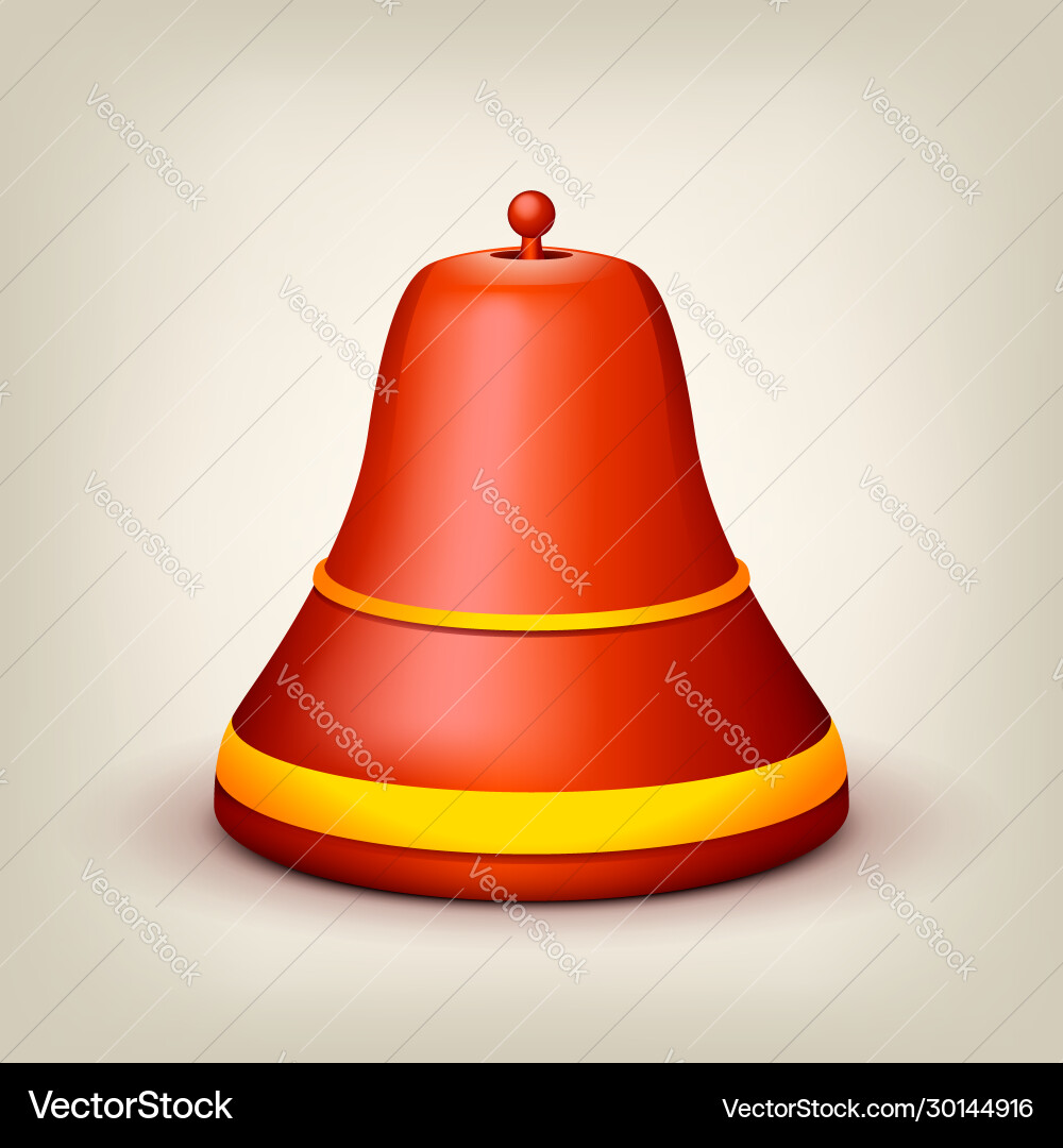 Red bell Royalty Free Vector Image - VectorStock