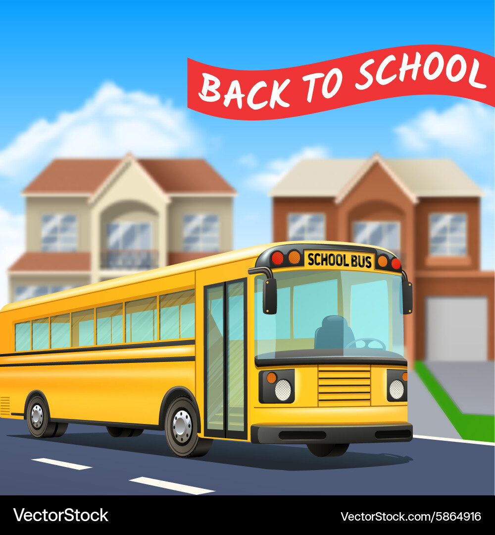 School bus Royalty Free Vector Image - VectorStock