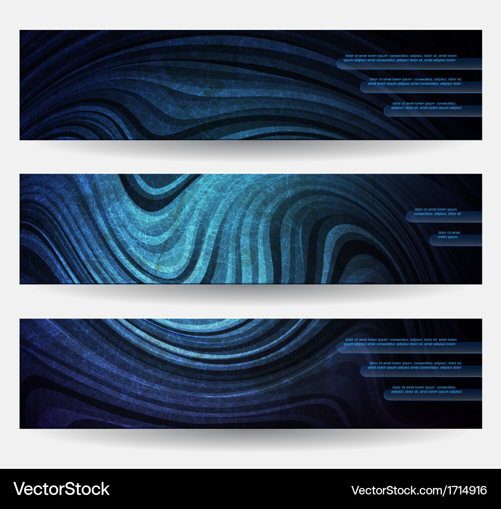 Three headers Royalty Free Vector Image - VectorStock