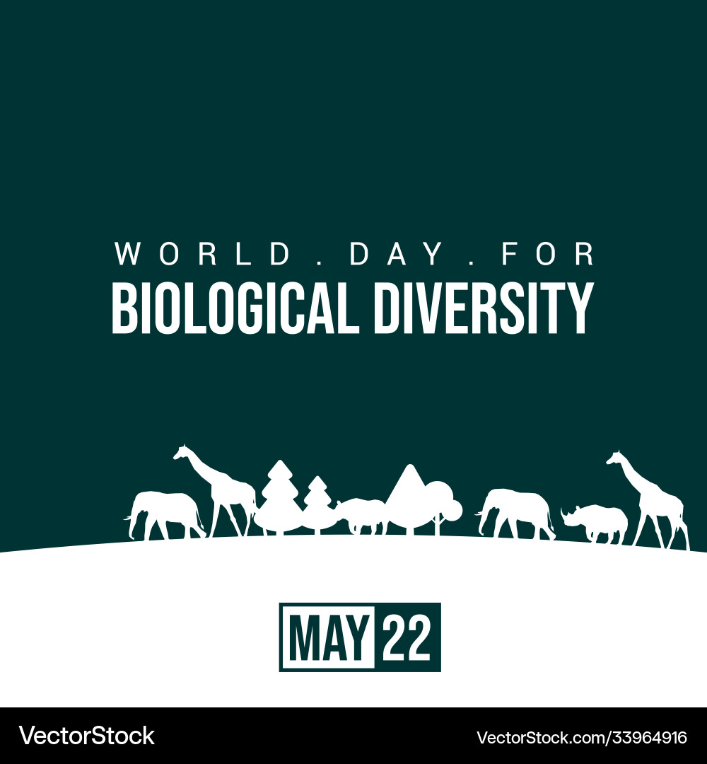 World day for biological diversity Royalty Free Vector Image