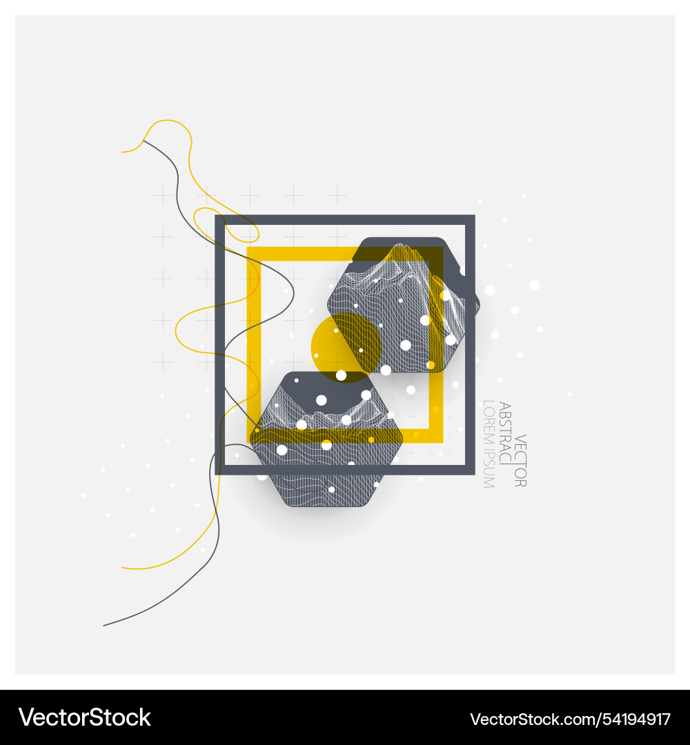 Abstract art wireframe background modern science Vector Image