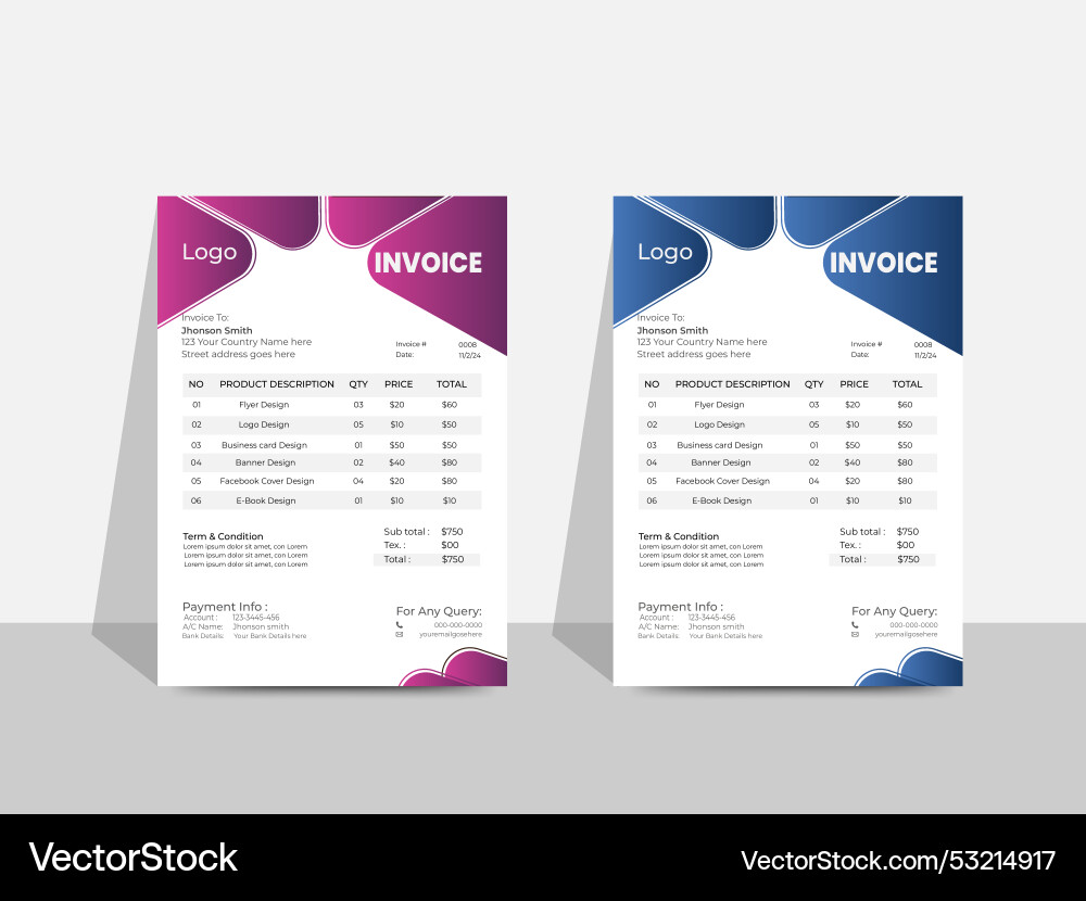 Creative modern unique clean and professional Vector Image