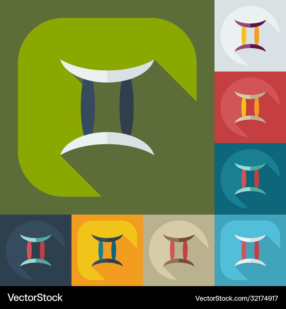 Flat modern design with shadow icons gemini – Free Vector | VectorStock
