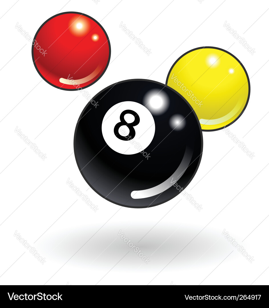 Pool balls Royalty Free Vector Image - VectorStock