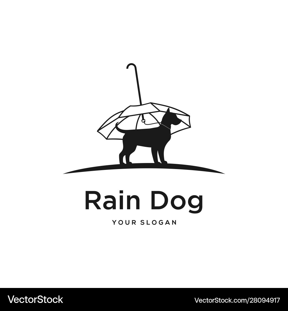 Rain dog Royalty Free Vector Image - VectorStock