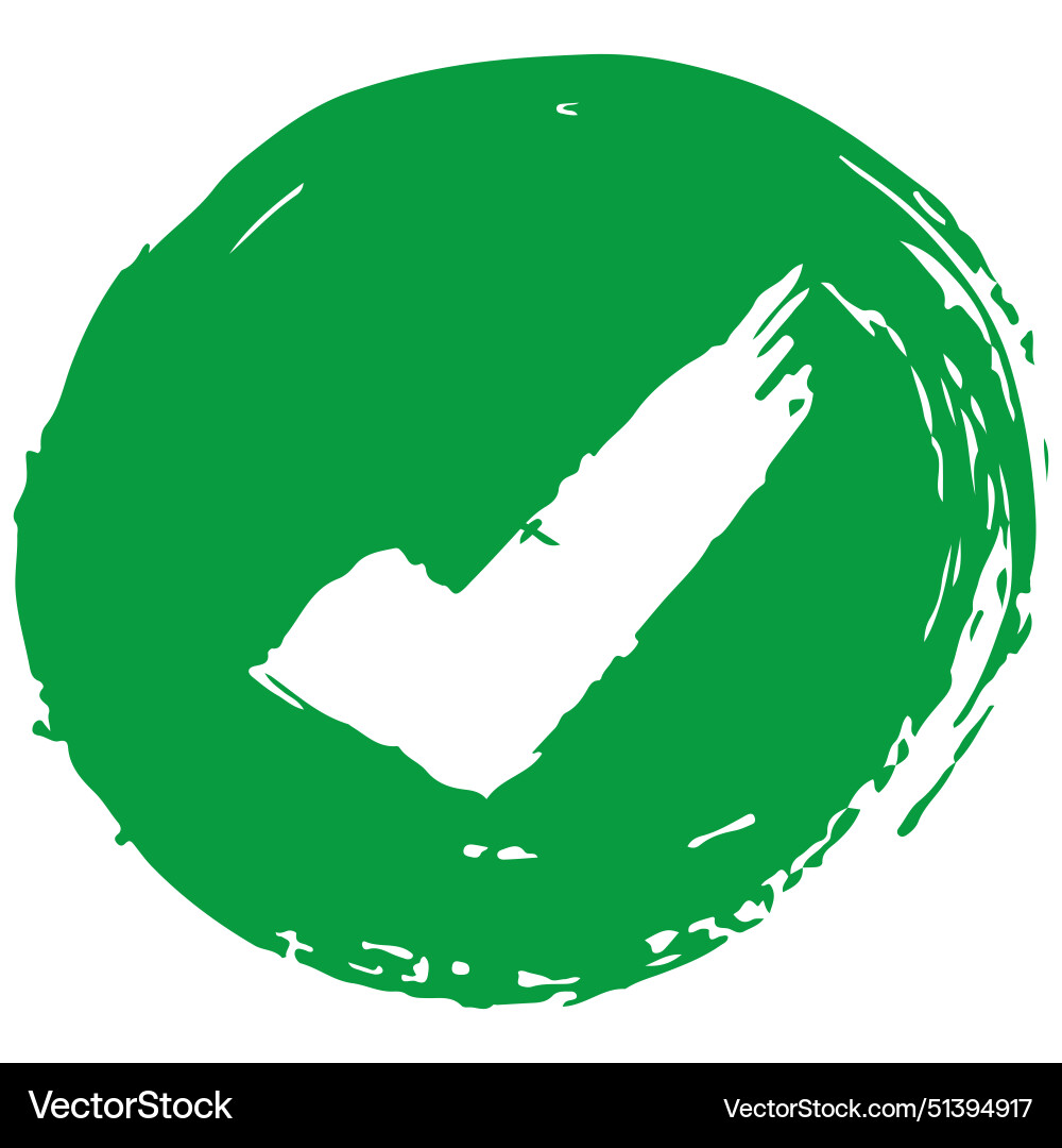 Tick checkmark single 2 Royalty Free Vector Image