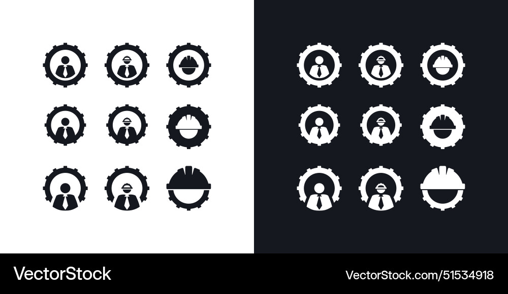 30 enginering people Royalty Free Vector Image