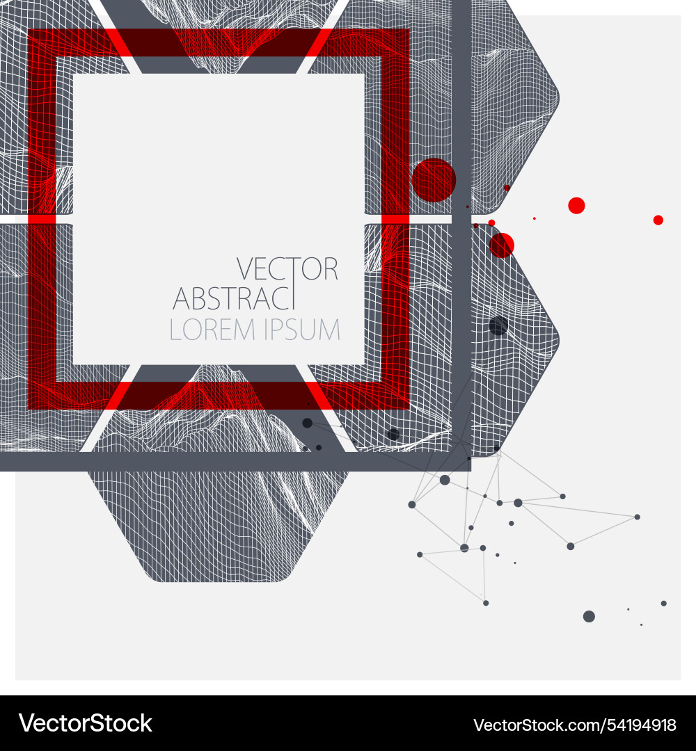 Abstract art wireframe background modern science Vector Image