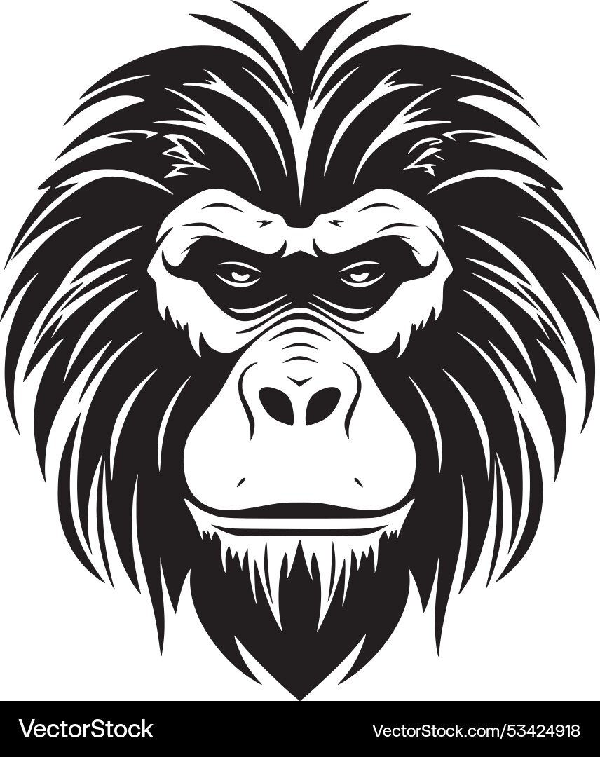 Baboon - minimalist and simple silhouette Vector Image