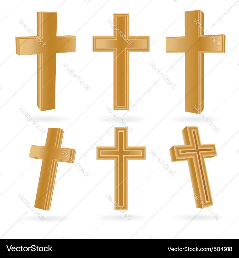 Cross set Royalty Free Vector Image - VectorStock