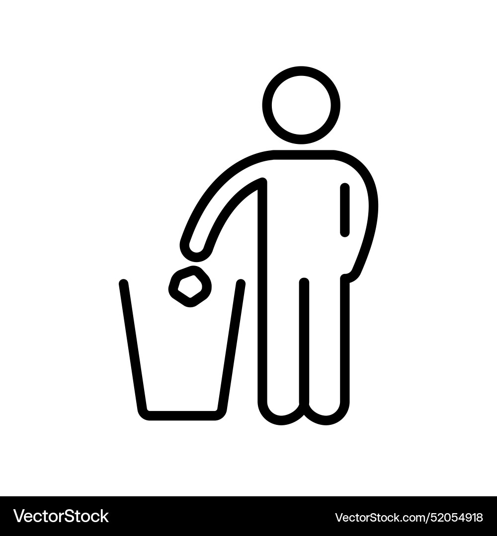 Do not litter icon for environmental awareness Vector Image